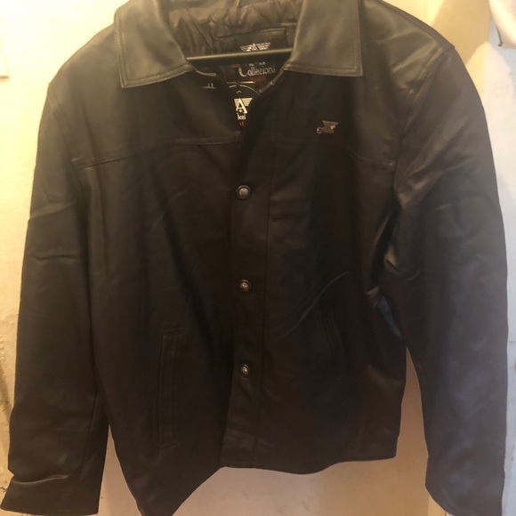 Armani Collezioni | Jackets & Coats | Black Leather Jacket | Poshmark